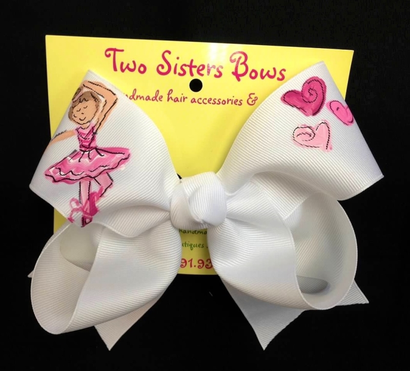 Hand Painted Ballet Bow | Two Sisters Bows